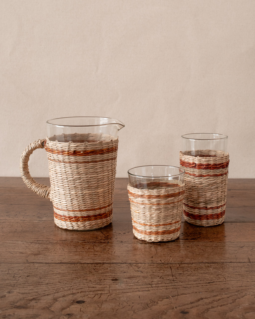 Seagrass Wrapped Glassware – The Vintage Rug Shop