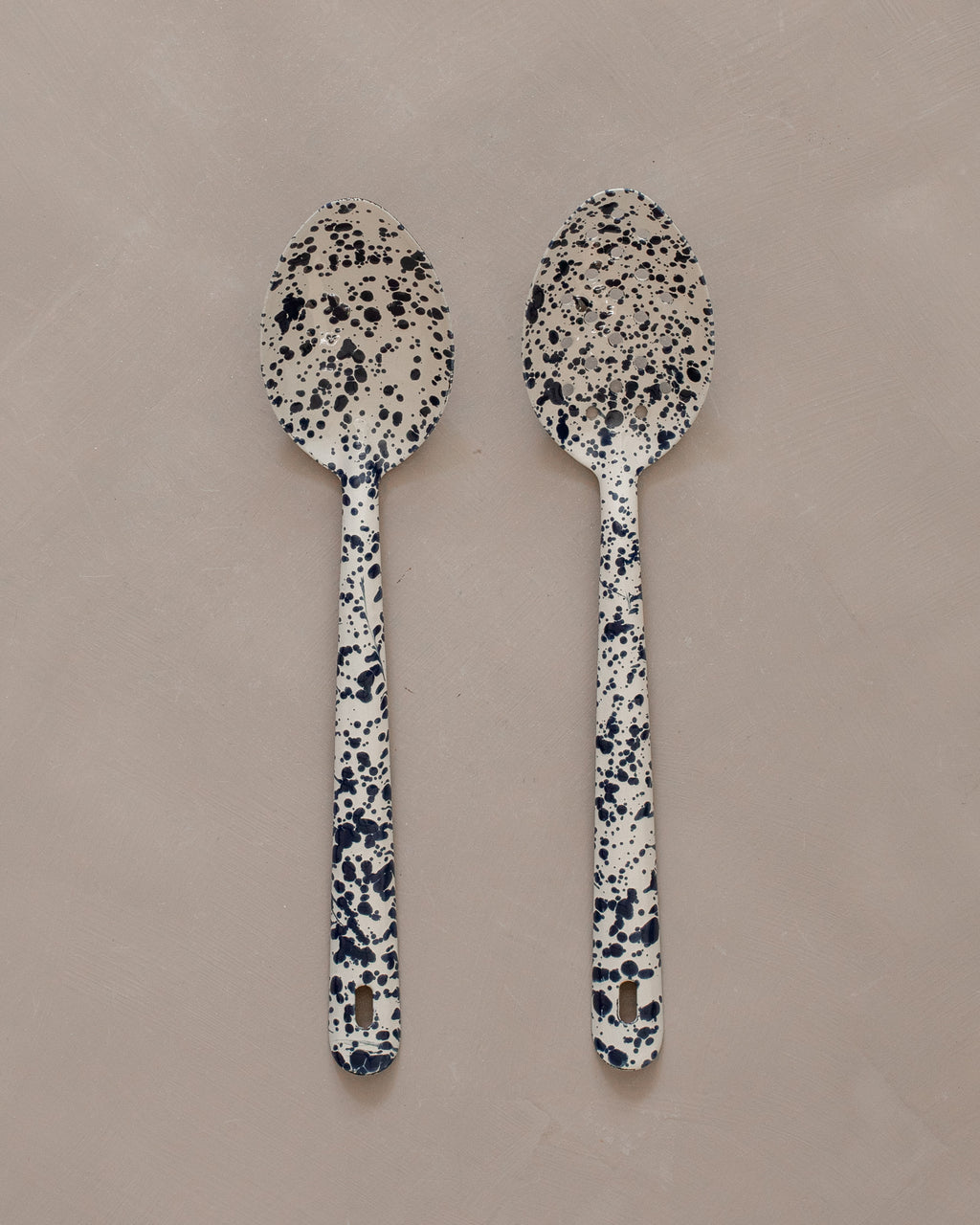 Indigo Splatterware Spoons S/2 – The Vintage Rug Shop