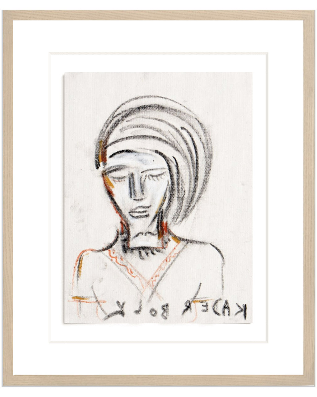 Head In The Clouds - Original Drawing By Kader Boly – The Vintage Rug Shop