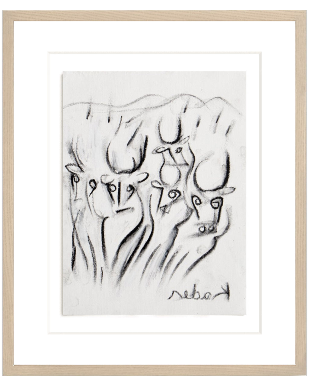 Runaround - Original Drawing By Kader Boly – The Vintage Rug Shop