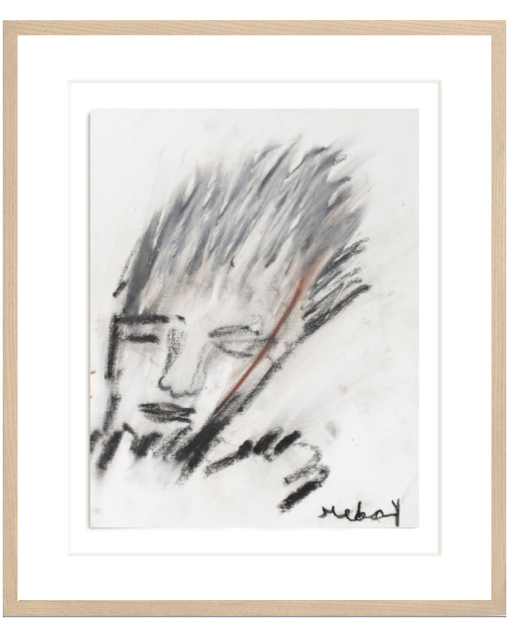 Resting - Original Drawing by Kader Boly – The Vintage Rug Shop
